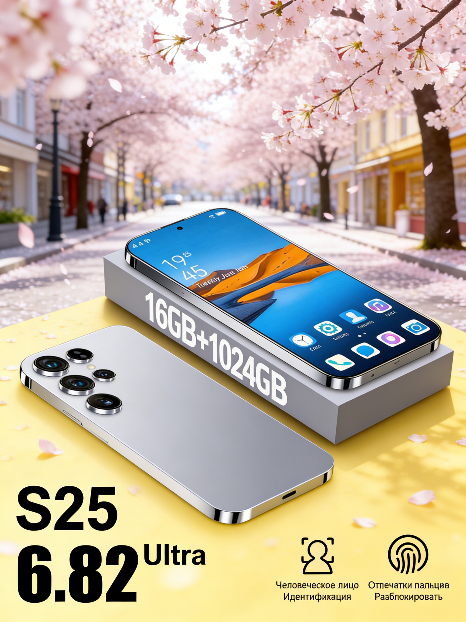 Смартфон S25 Ultra 5G, большой экран, мощная батарея, хорошая камера, оригинал, гарантия Игровой телефон