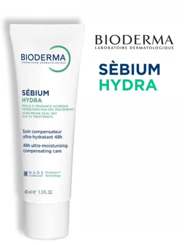 Bioderma флюид увлажняющий Sebium Hydra для проблемной чувствительной или жирной обезвоженной кожи 40 мл