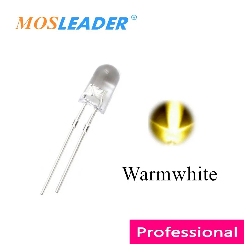 MOSLEADER светодиодные пины для механической клавиатуры 1000 шт. Белый, Warmwhite