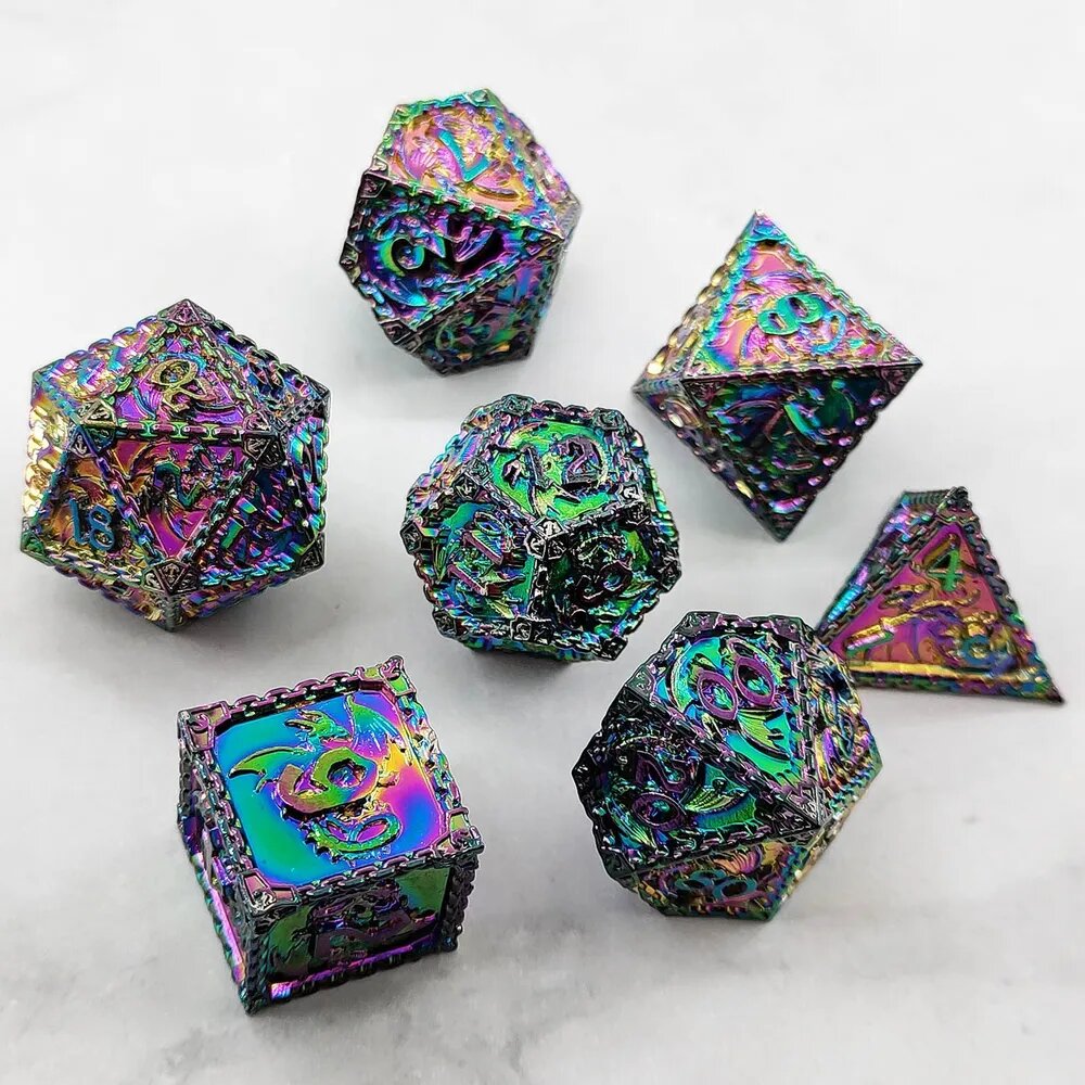 Кости игральные для Dungeons & Dragons, кубики для DnD и настольных ролевых игр (дайсы ДнД) 7 шт