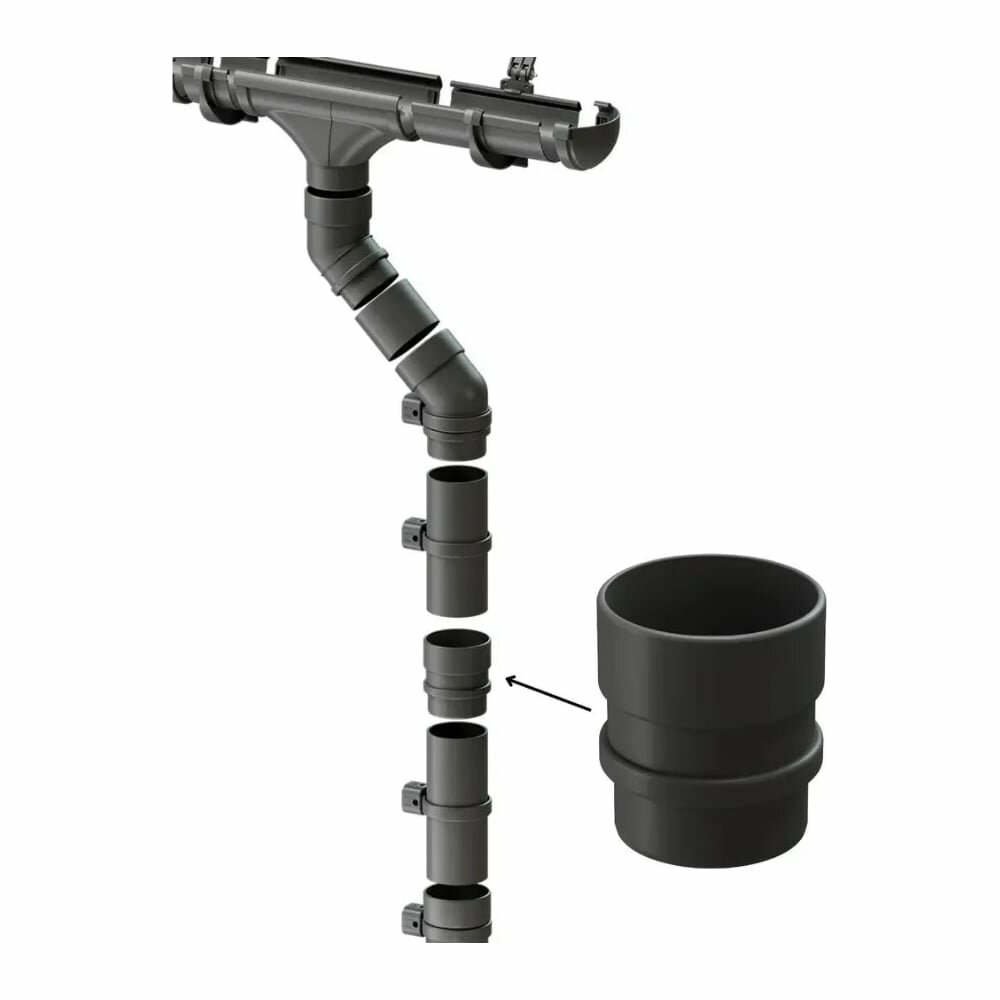 Соединительная муфта DOCKE LUX графит PVLM-1086 — фото 1