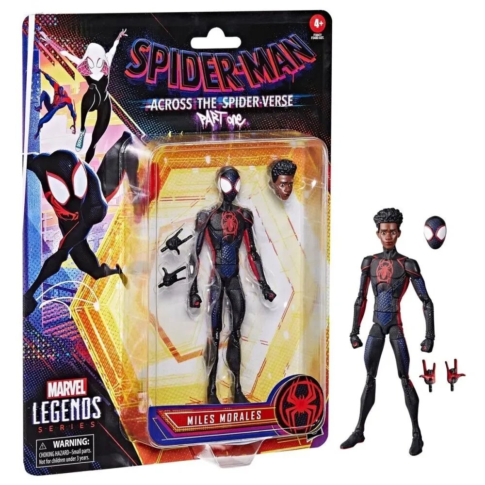 Фигурки Hasbro Marvel Legends Series Across the Spider-Verse (Part One) Action Figures Miles Morales-16cm; Человек-паук фигурки