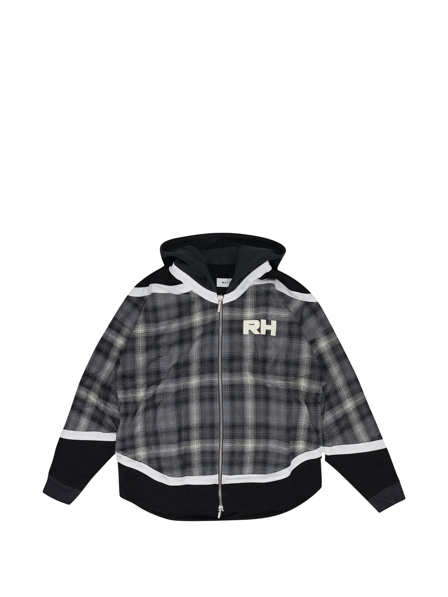 Худи Check-pattern hybrid hoodie