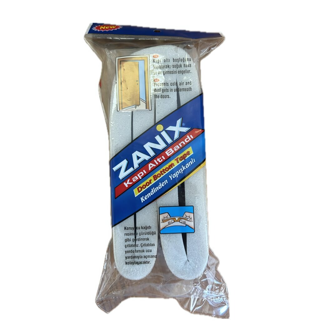 Уплотнитель нижний дверной ZANIX 2х5,1х90 см, самоклеящийся, вспененный, от сквозняков и пыли