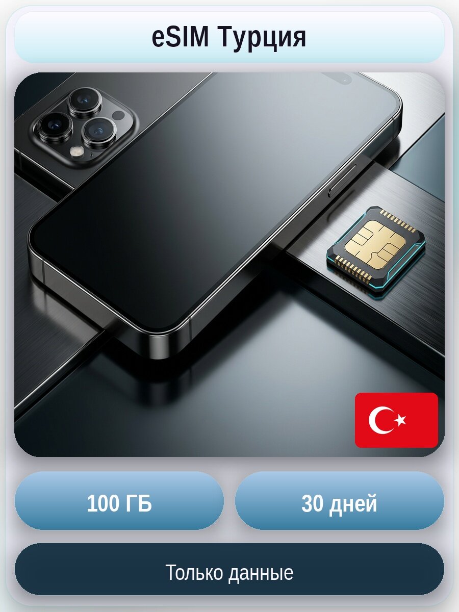Карта eSIM для страны Турция моментально QR на почту, без наценки и ожиданий