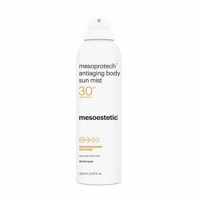 Mesoestetic Cолнцезащитный аэрозоль для тела SPF 30 Mesoprotech Antiaging Body sun mist SPF 30, 200 мл.
