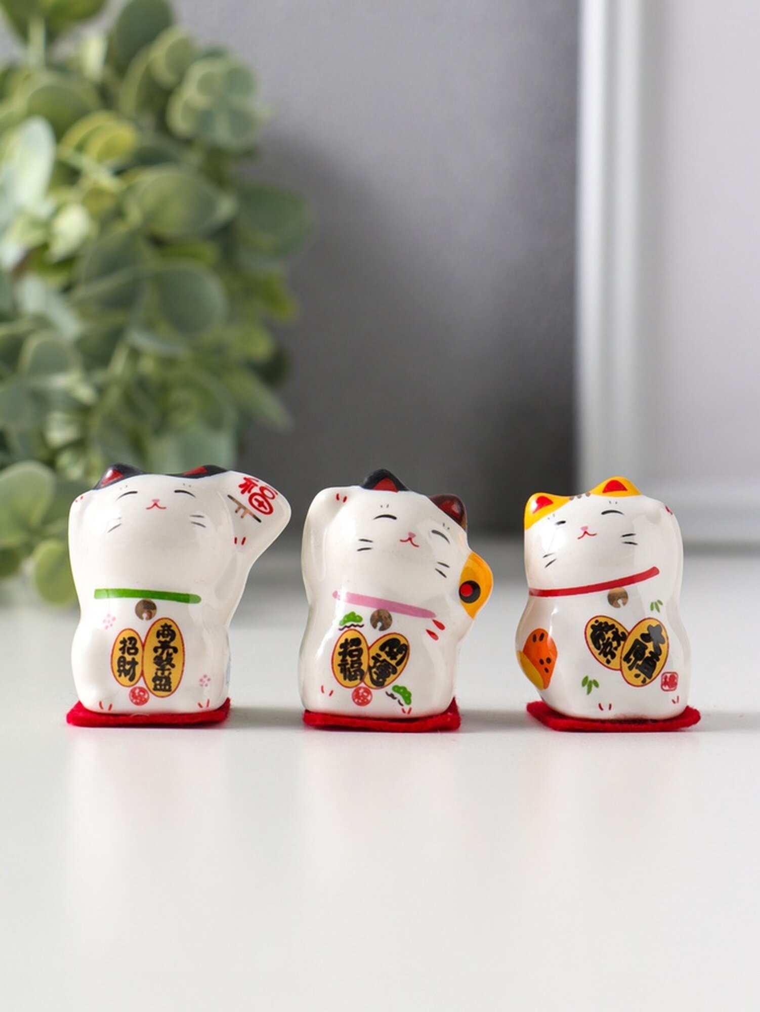 Набор фигурок Сима-ленд «Котики Манэки-нэко», керамика, 3 шт.