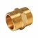 Ниппель латунный ViEir 1 ш × 1 ш (две наружные резьбы) SH55