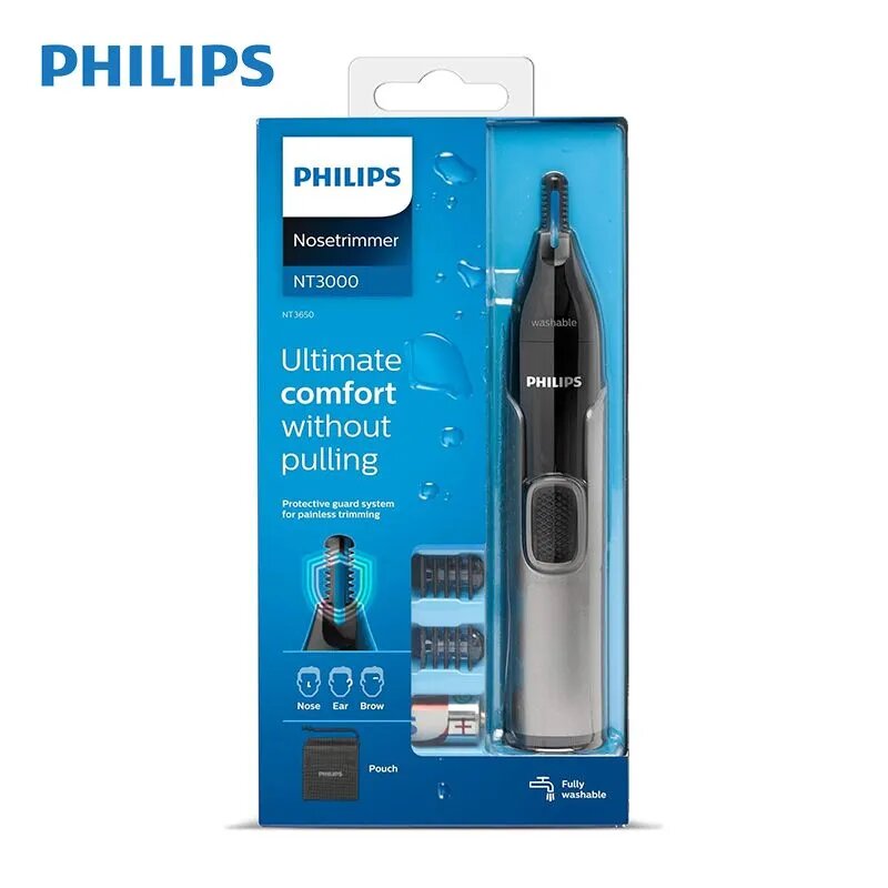 Philips Триммер для носа и ушей NT3000, кол-во насадок 1