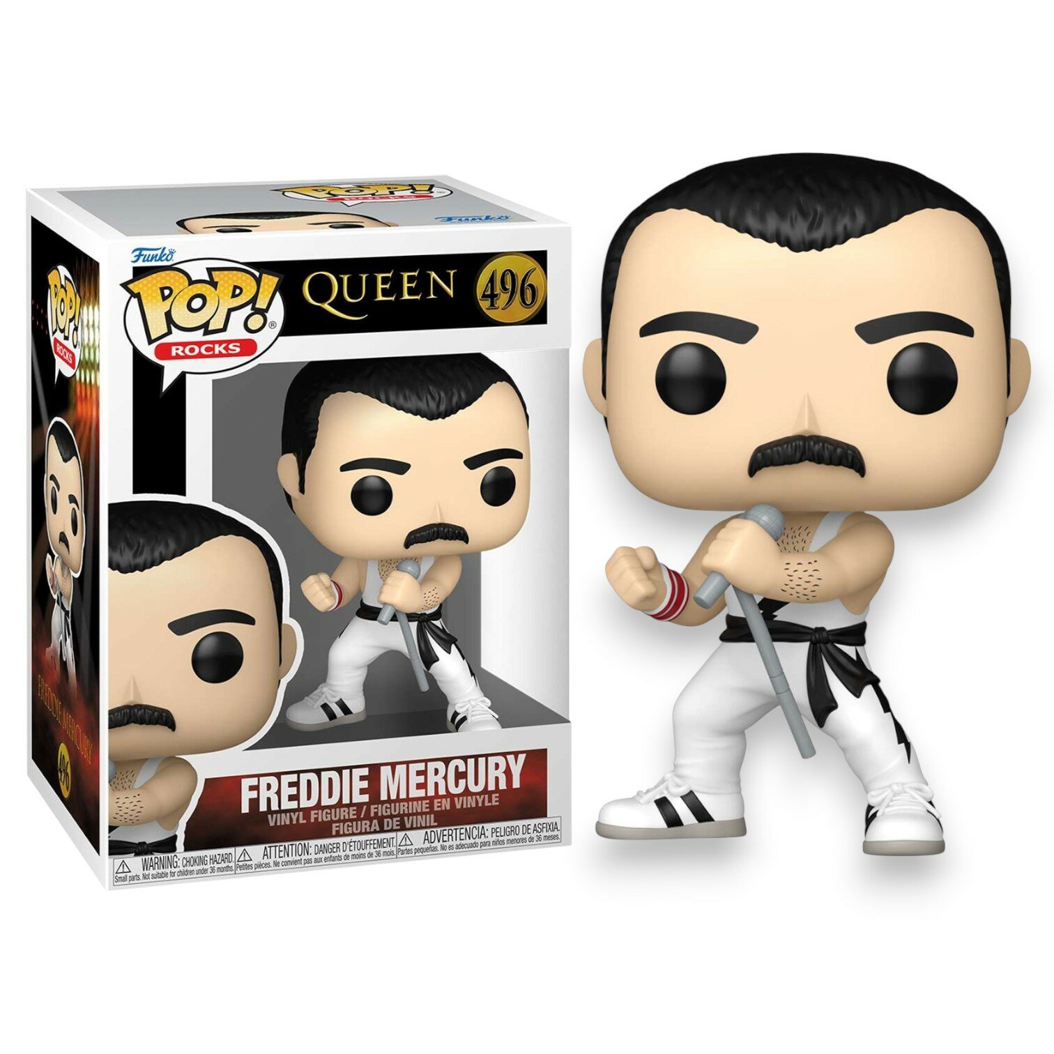 Фигурка Queen Freddie Mercury White Singlet от Funko POP! 496 коллекционная