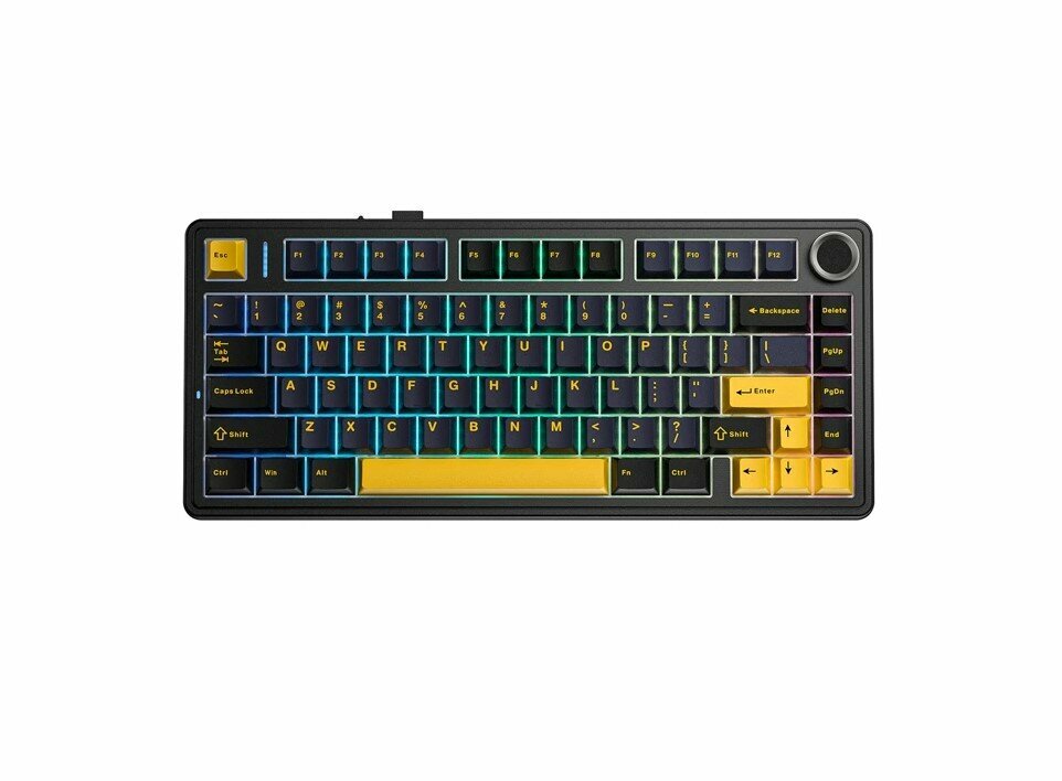 Игровая клавиатура проводная механическая AULA F75 (Blue Switch), черный