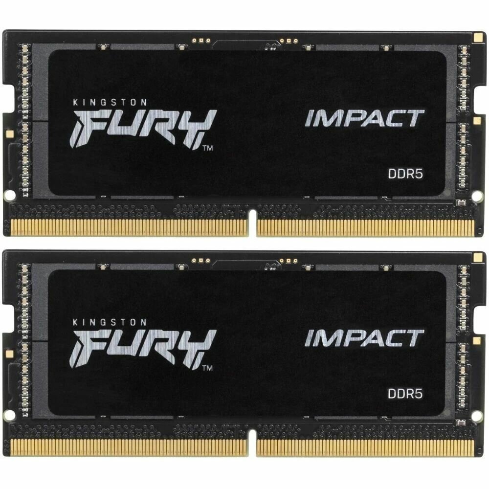 Оперативная память Kingston Fury Impact, DDR5, 32GB (2x16GB), 6000MHz, CL38, SO-DIMM