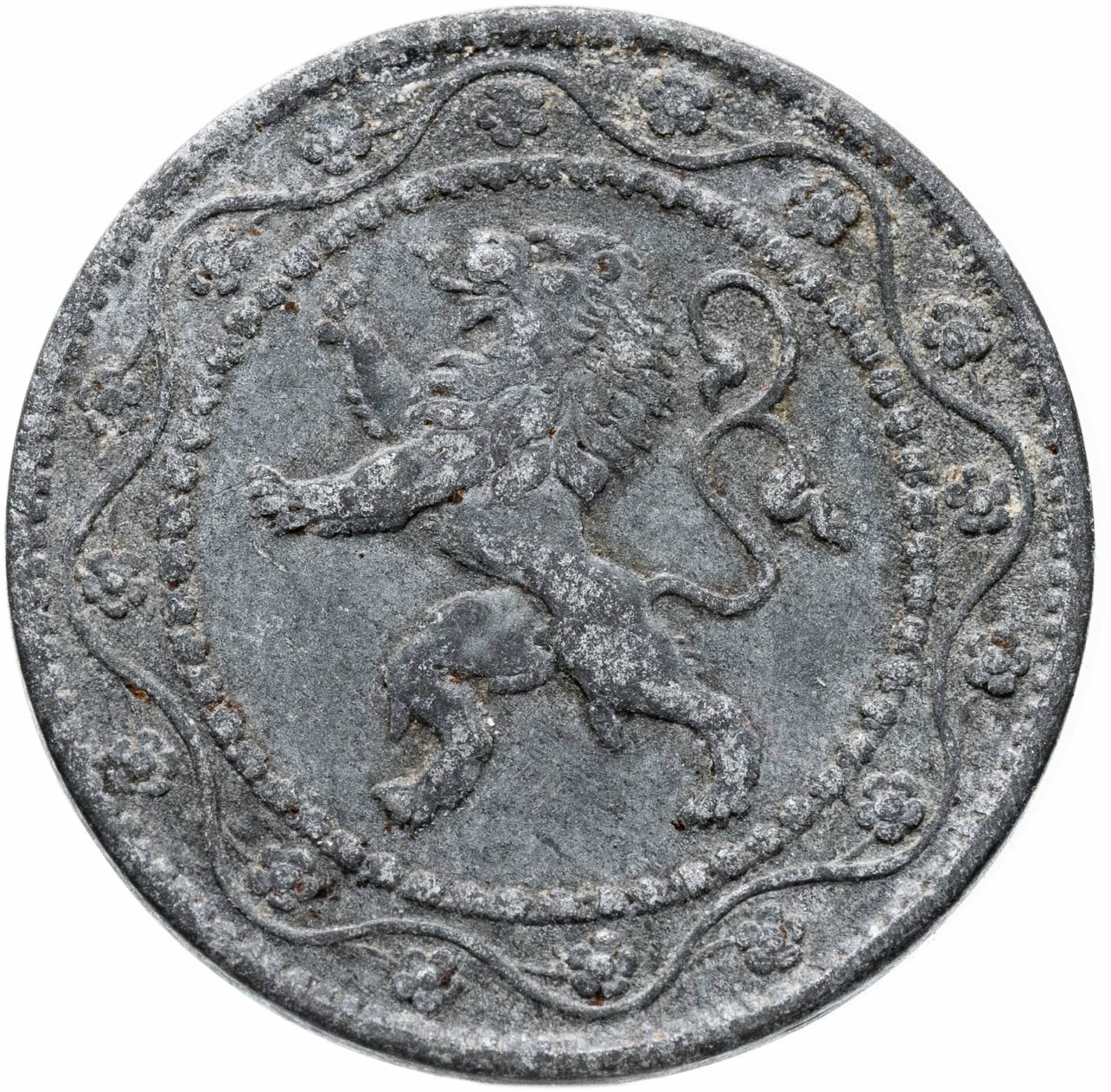 Бельгия 25 сантимов centimes 1915, Цинк, в сохранности VF