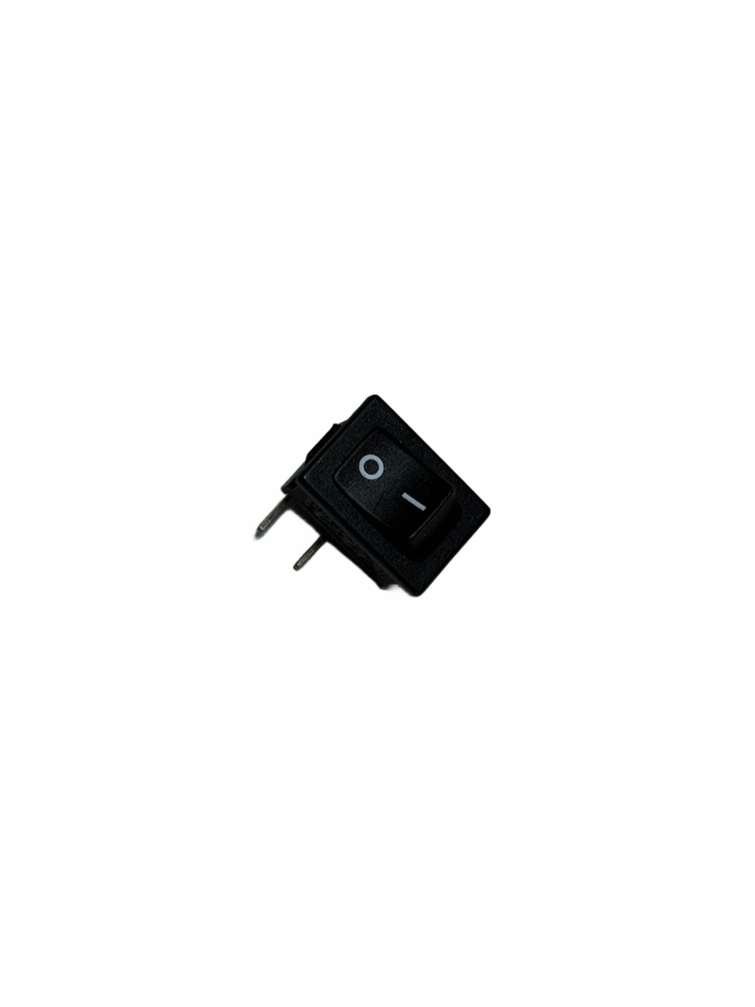 Клавишный переключатель RLEIL RL3, выключатель / тумблер 6A, 250V, круглая кнопка черная PL3-111-H-2-BK/PT 12,5 х 19 мм