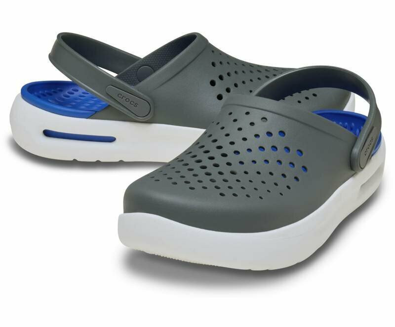 Сабо Crocs InMotion Clog, размер EU 41-42 M8W10 СМ 25.5, голубой, белый, синий, серый — фото 1