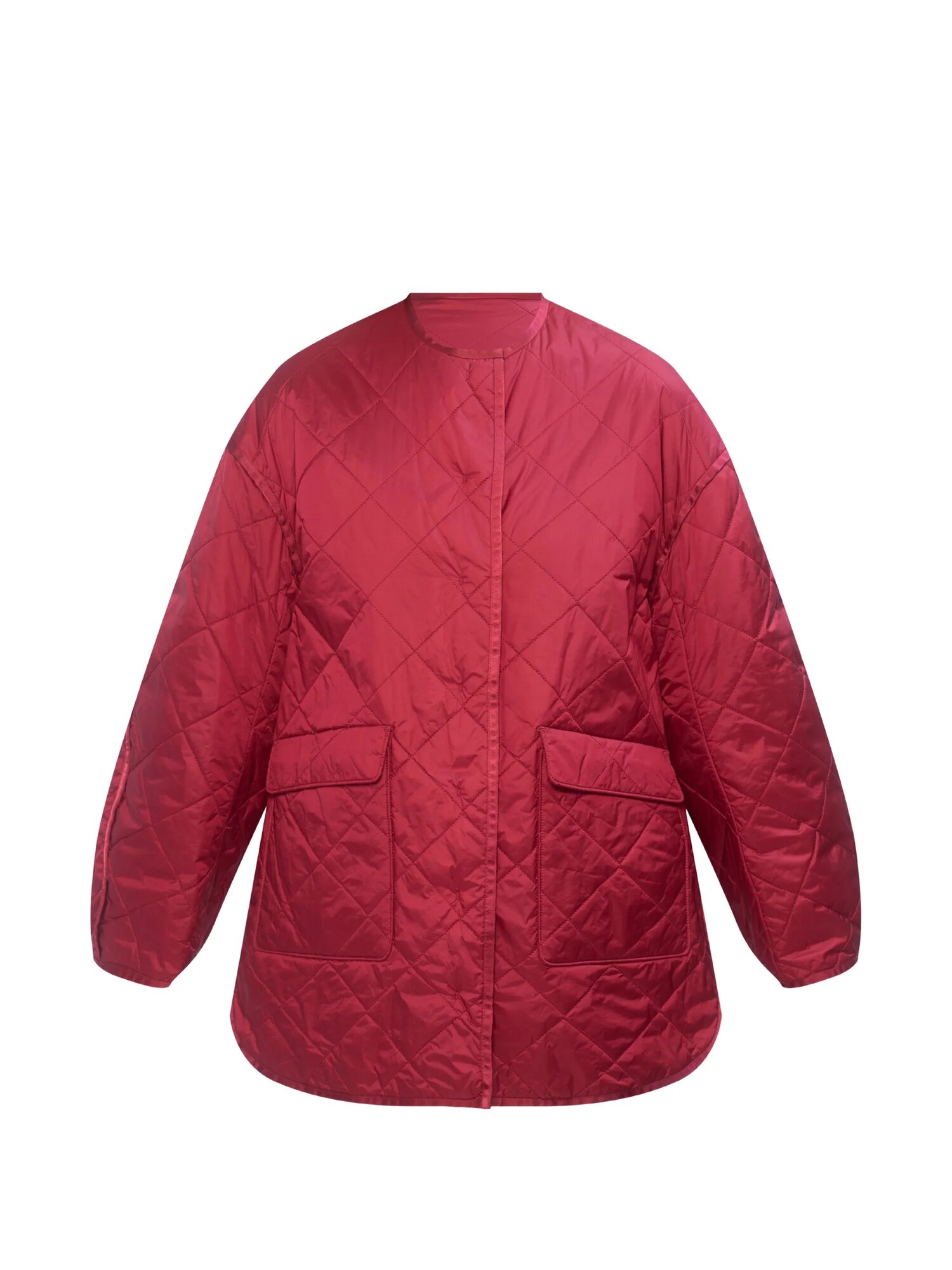 Пальто Quilted collarless coat