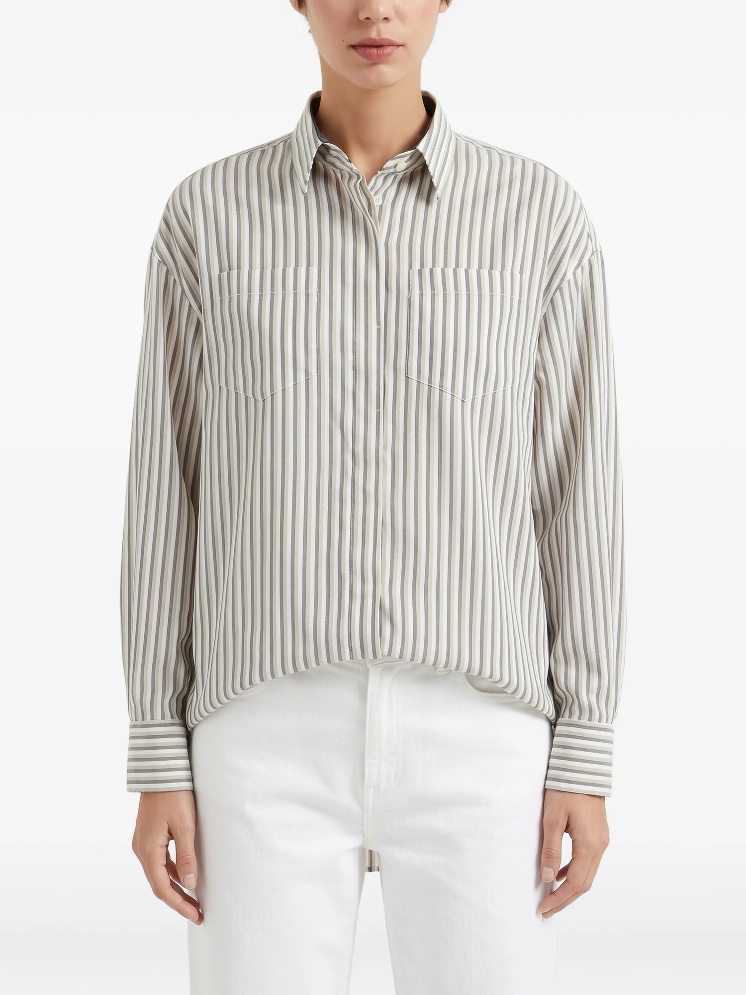 Рубашка Striped silk shirt