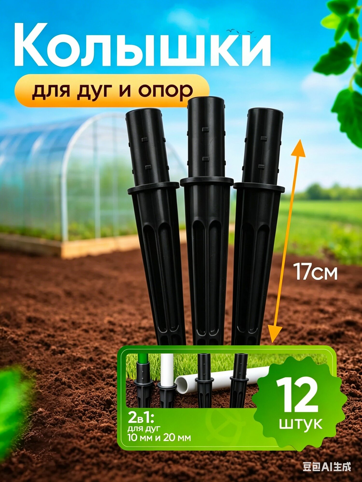 Комплект креплений170, ABS пластик, 12 шт
