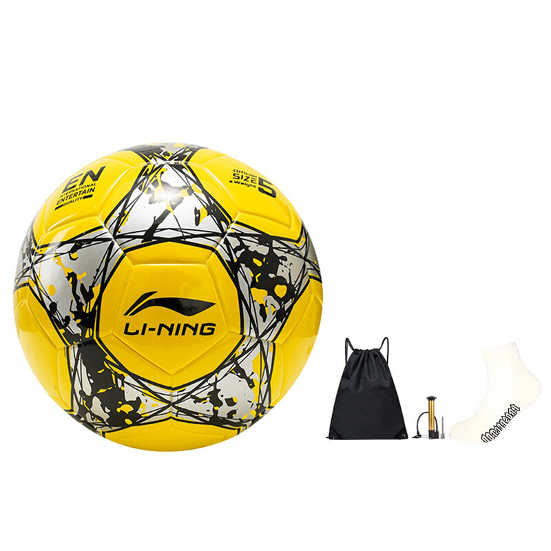 Футбольный мяч унисекс Li Ning, размер 5 TPU, бесшовный термосклеенный, S EU