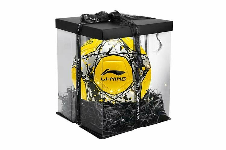 Футбольный мяч унисекс Li Ning, размер 5 TPU, бесшовный термосклеенный, ярко-желтый, S EU