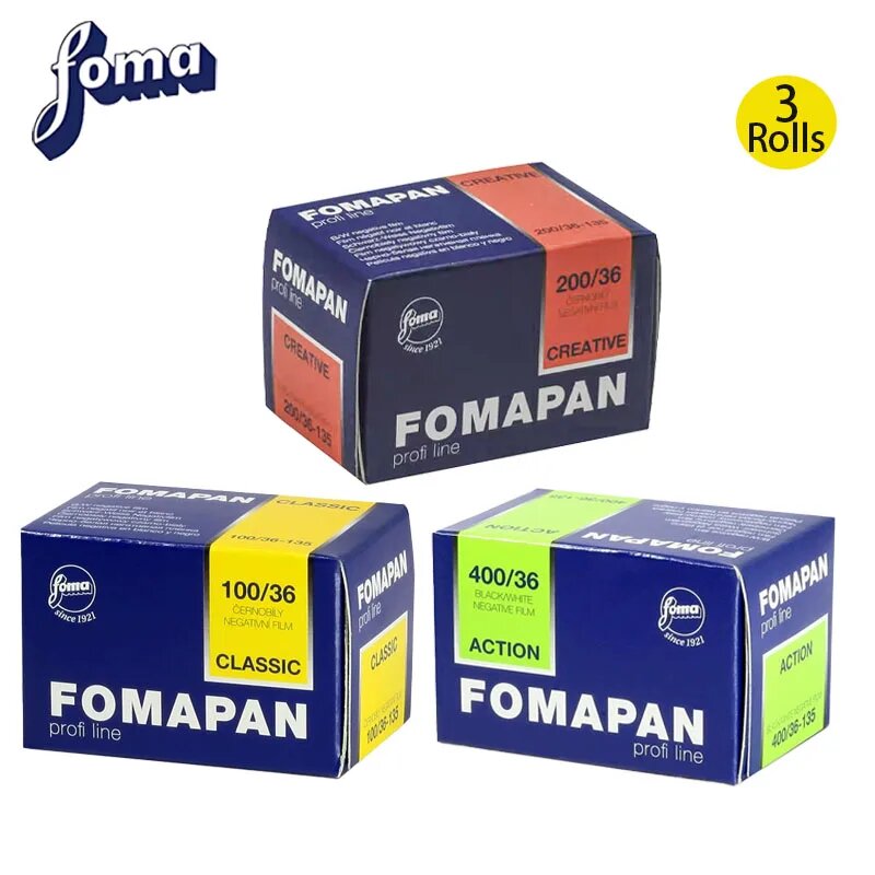 Fomapan 100/Fomapan 200/Fomapan 400 135 Черно-белая пленка Fomapan 135 Films 36 Exp Per Roll для пленки Kodak 35 мм F9S/H35/H35N