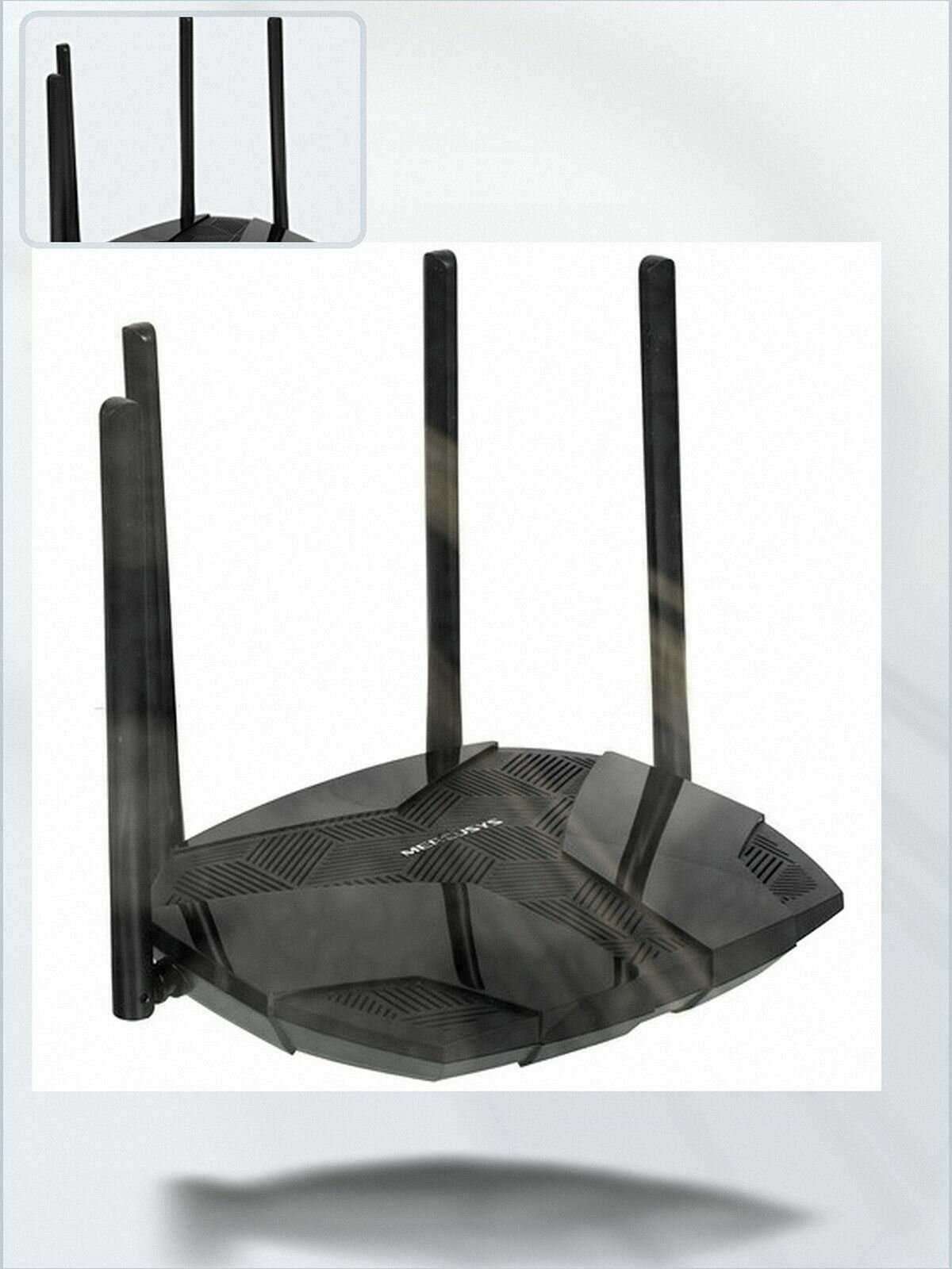 Mercusys MR80X Wi Fi роутер AX3000 до 2976 Мбит/с, 4 антенны, 3 LAN, чёрный