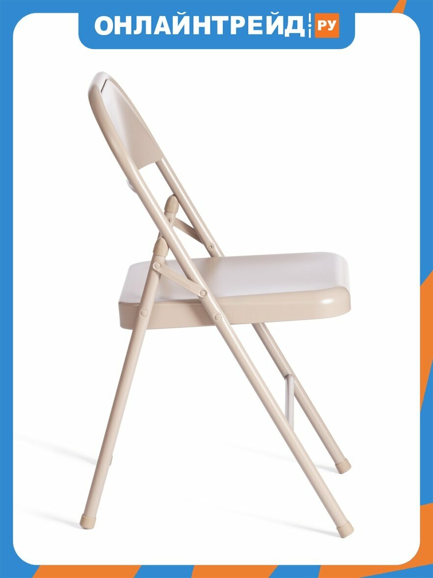 Стул Tetchair складной FOLDER (mod. 3023(II)) / 1 шт. в упаковке металлический, 46,5 x 48 x 75, 7-beige