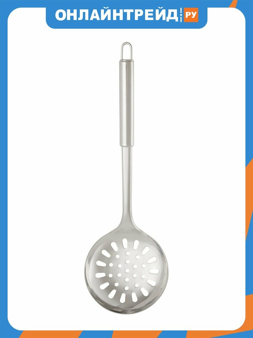 Шумовка Mallony из нержавеющей стали NIMBUS 33,5х11,2 см, овальная ручка с подвесом