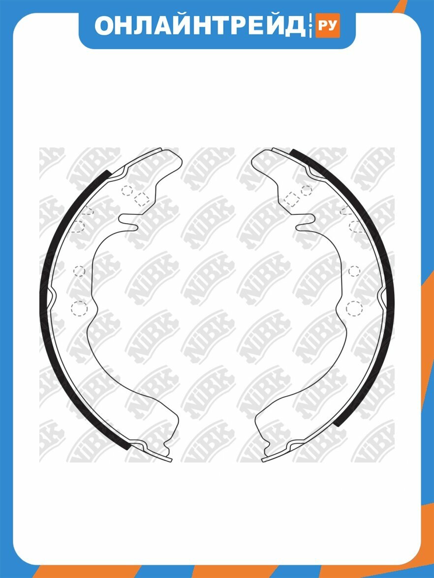 Колодки тормозные барабанные Nibk FN0035, 4 шт