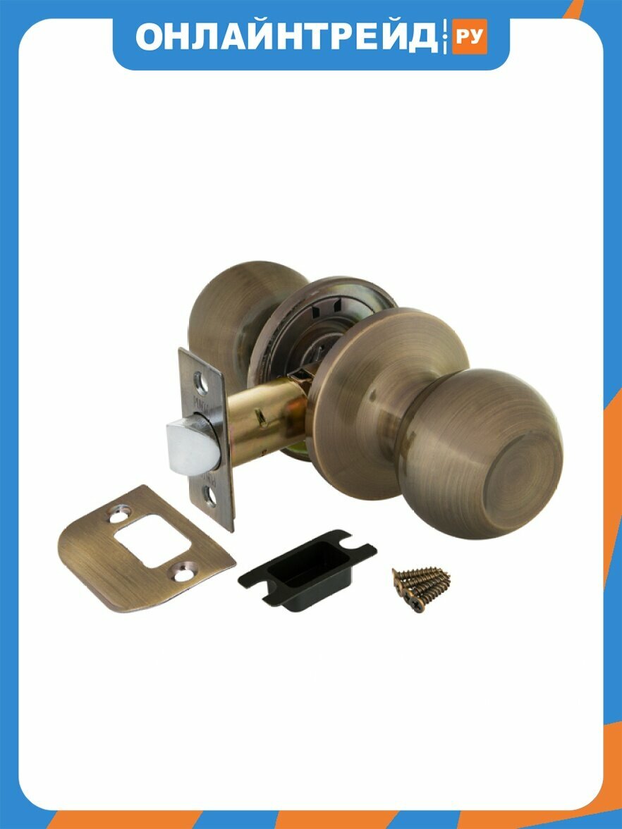Ручка защелка Punto DK672 AB-PS (6072 AB-P ) (без фик.) бронза