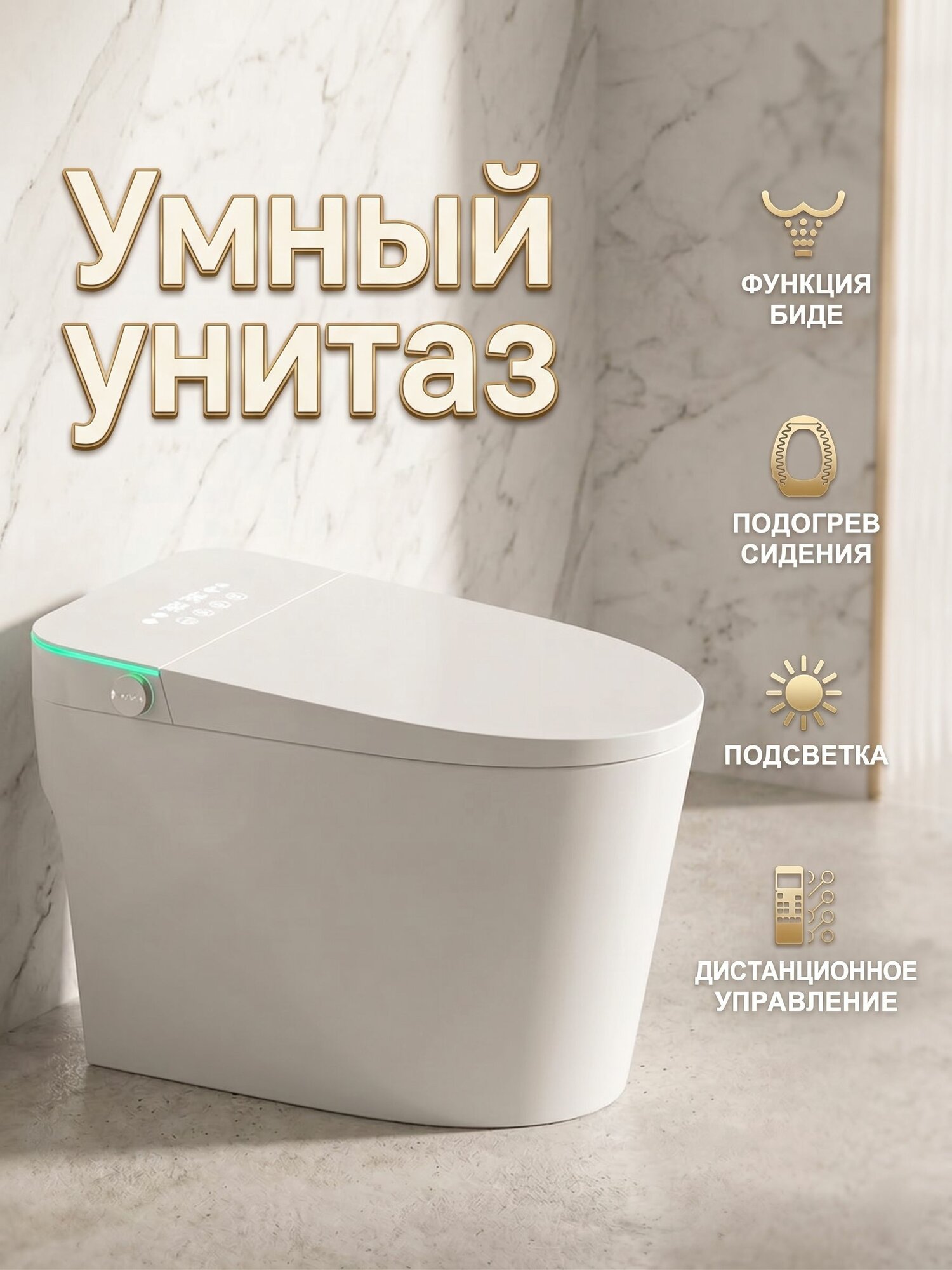 Умный унитаз с биде 32 функции