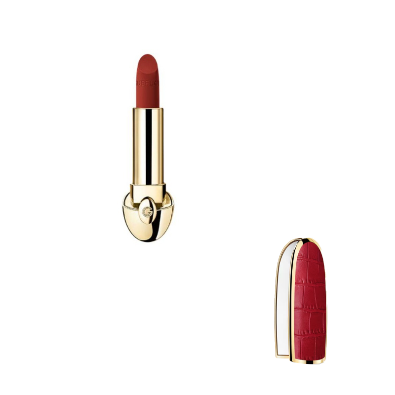 Помада бархатная женская GUERLAIN Gemstone Lip Balm, оттенок #555 Vintage Brick Red