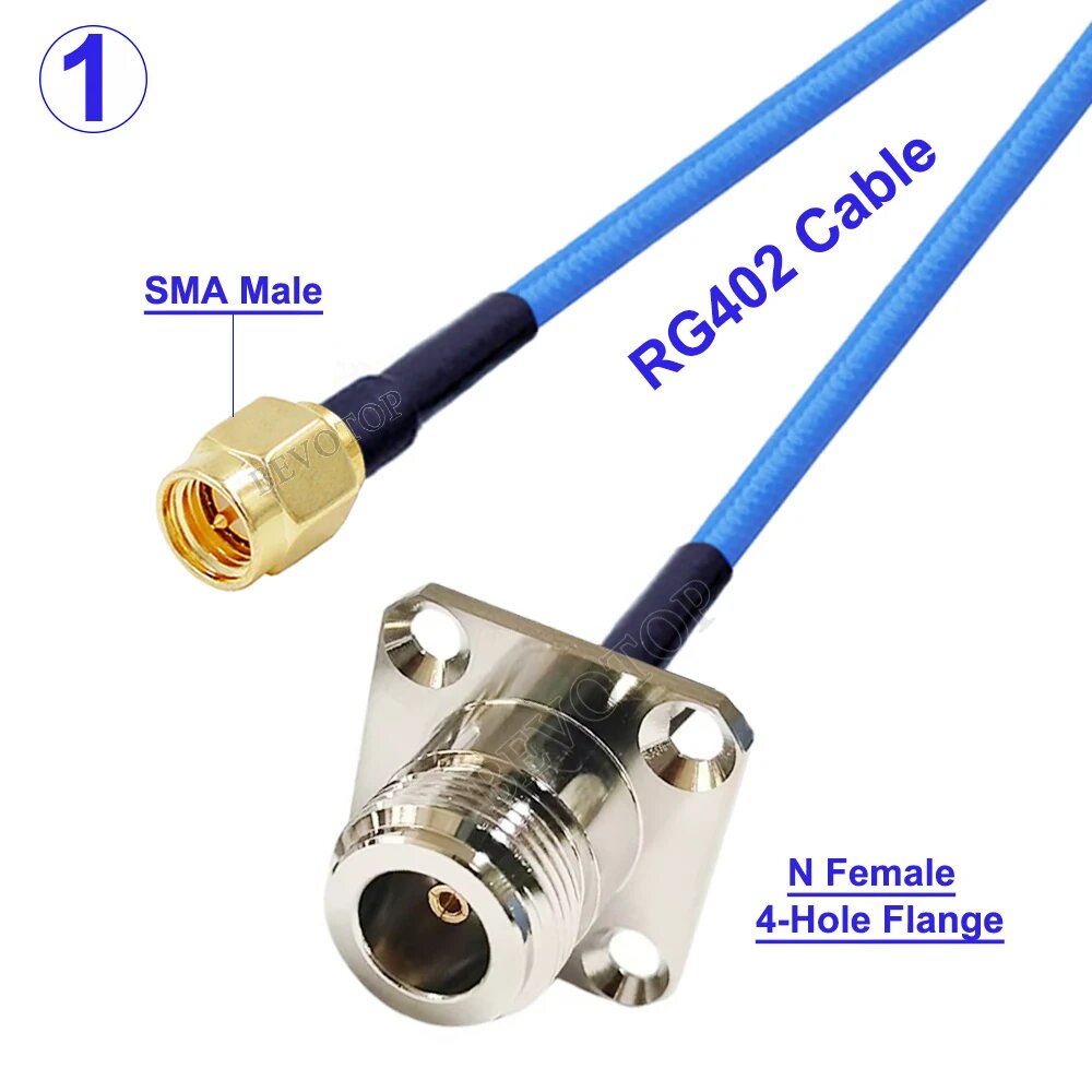 BEVOTOP RF-адаптер RG402 N гнездовой разъем с 4 отверстиями к SMA
