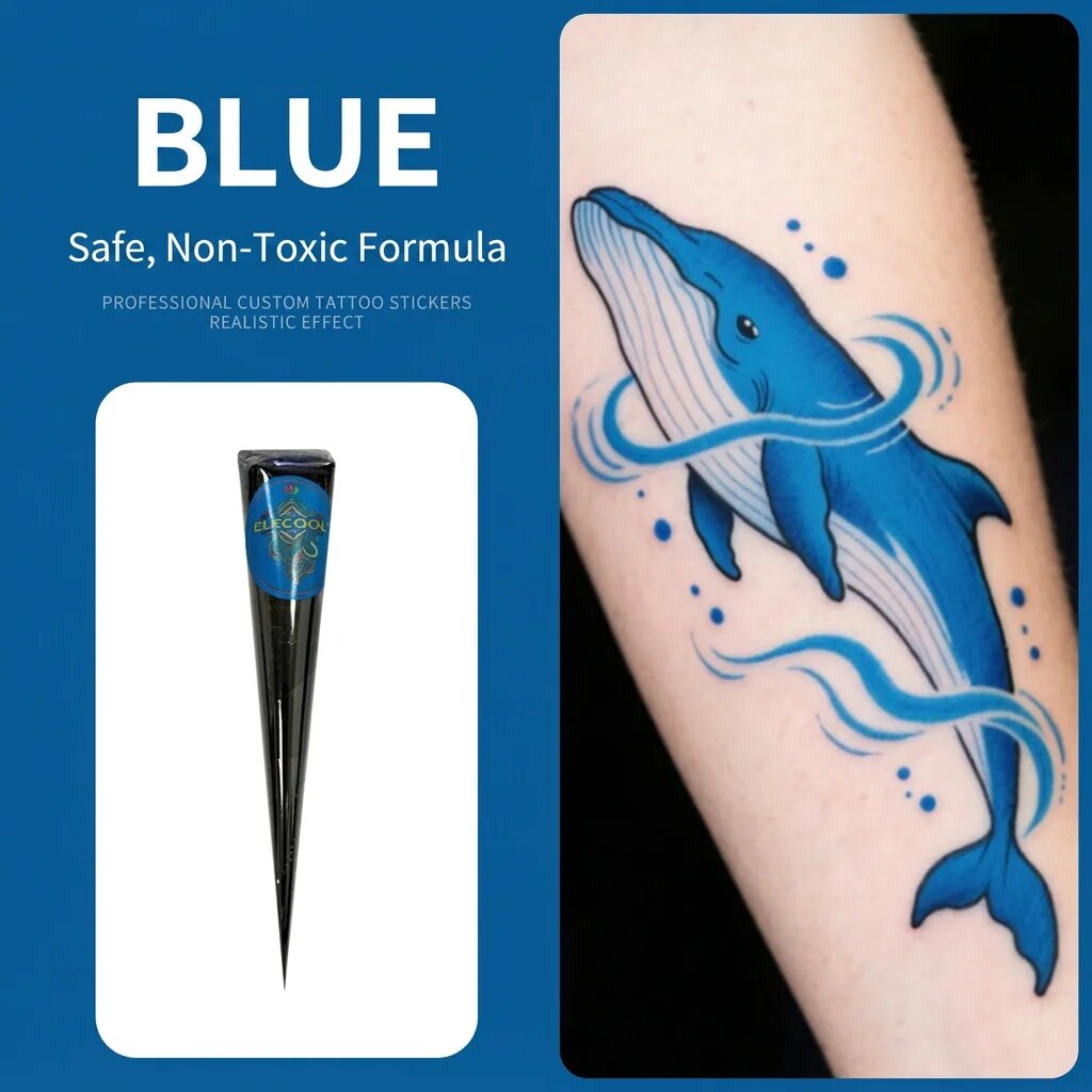 Тату-краска для ручной росписи Tattoo Ink 11 цветов Blue