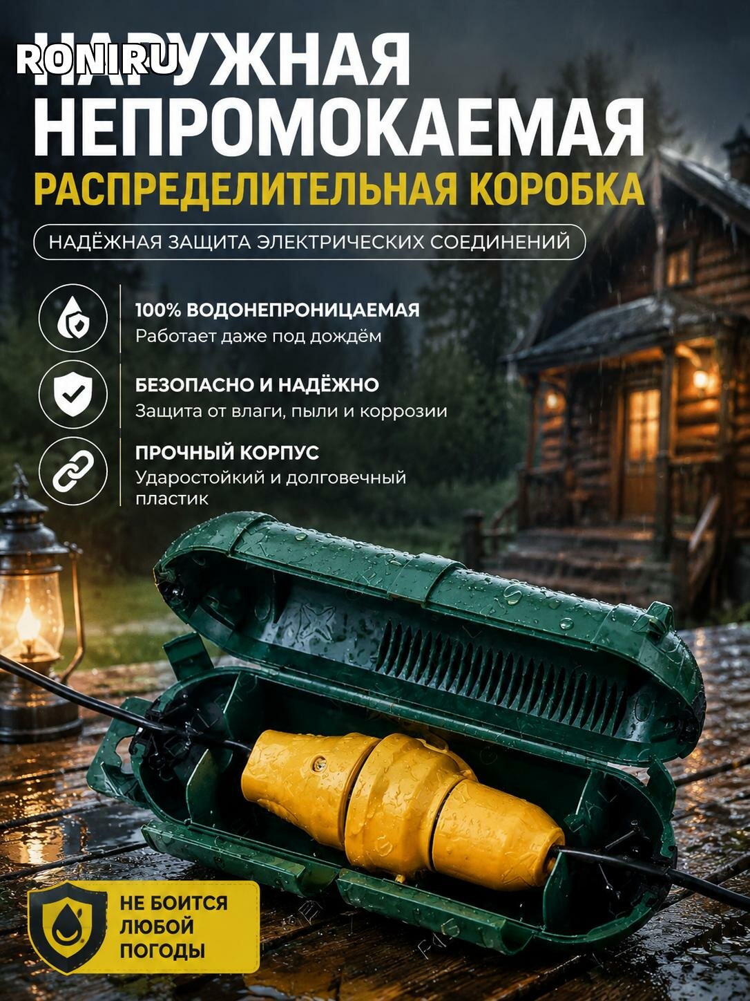 Наружная непромокаемая распределительная коробка для розеток, водонепроницаемая