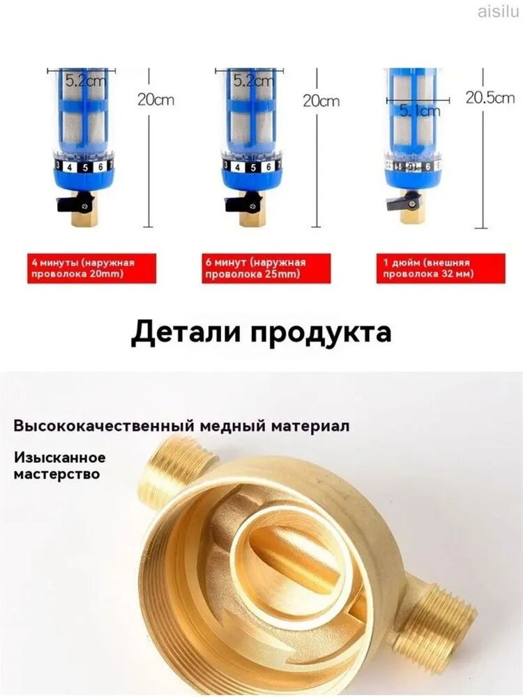 Самопромывной фильтр предварительной очистки резьба 1 дюйм для грубой очистки воды от механических примесей