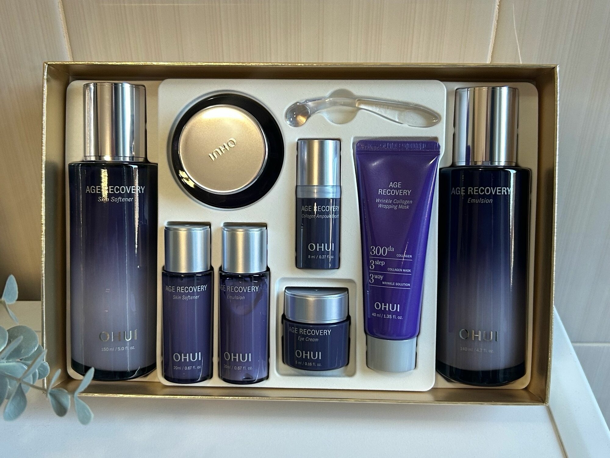 Набор корейской косметики люкс для ухода за кожей с коллагеном O HUI age recovery 3pcs set