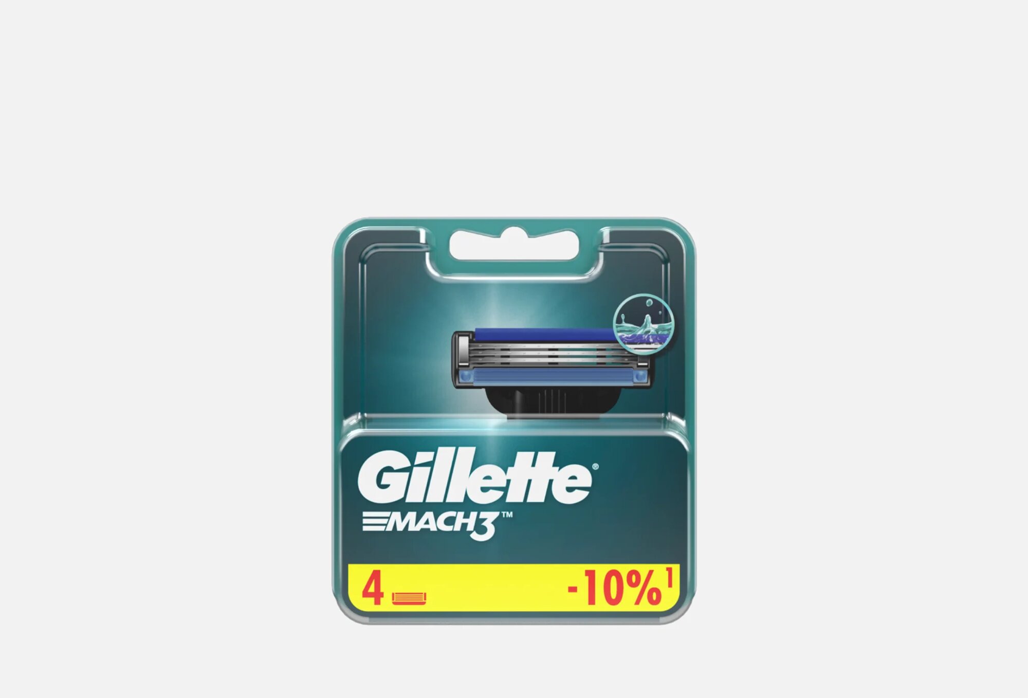 Сменные кассеты Gillette Mach3, для безопасного бритья, 3 лезвия, 4шт