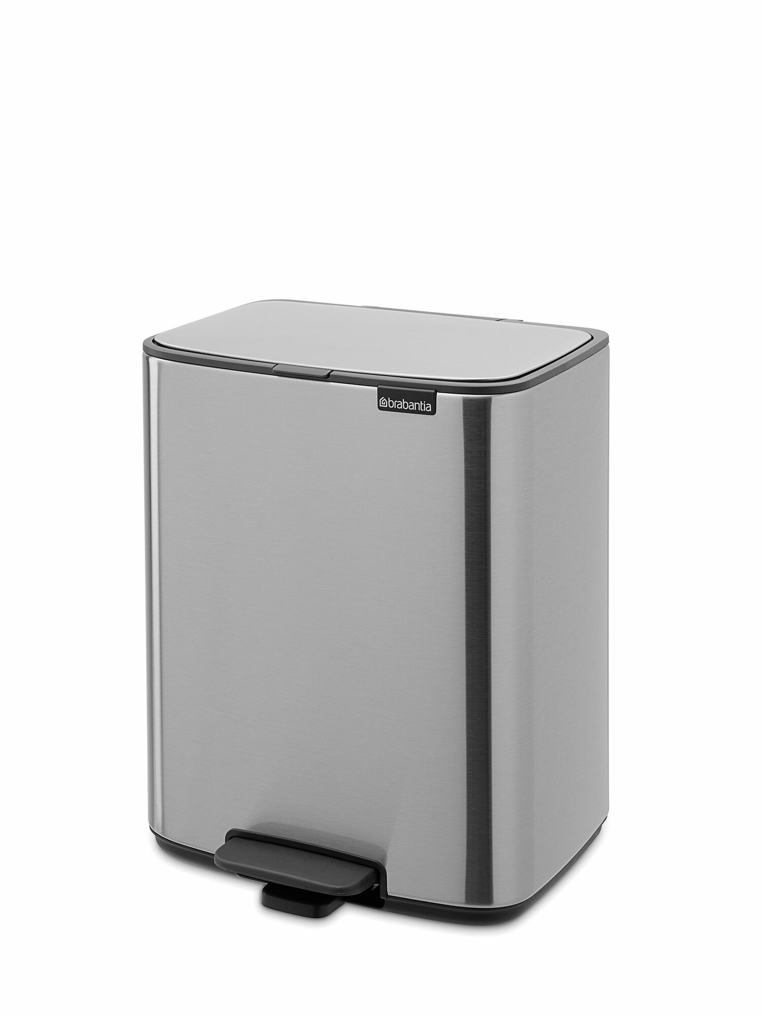 Бак мусорный Brabantia "Bo Pedal Bin" с педалью стальной матовый (FPP) 12л 238048