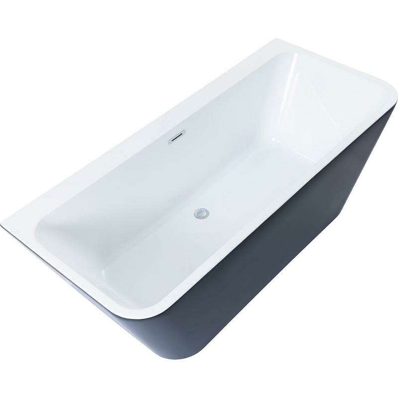 Акриловая ванна Aquanet Family Perfect 13775-MW-MB 170x75 293081 Черная матовая Белая матовая без гидромассажа