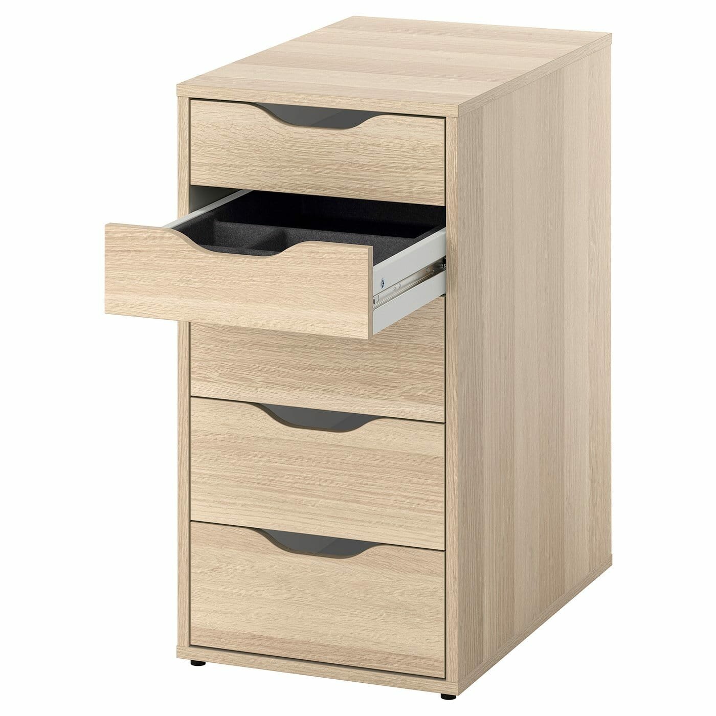 Комод IKEA ALEX 496.280.14, 5 выдвижных ящиков, цвет белый, 36x70 см