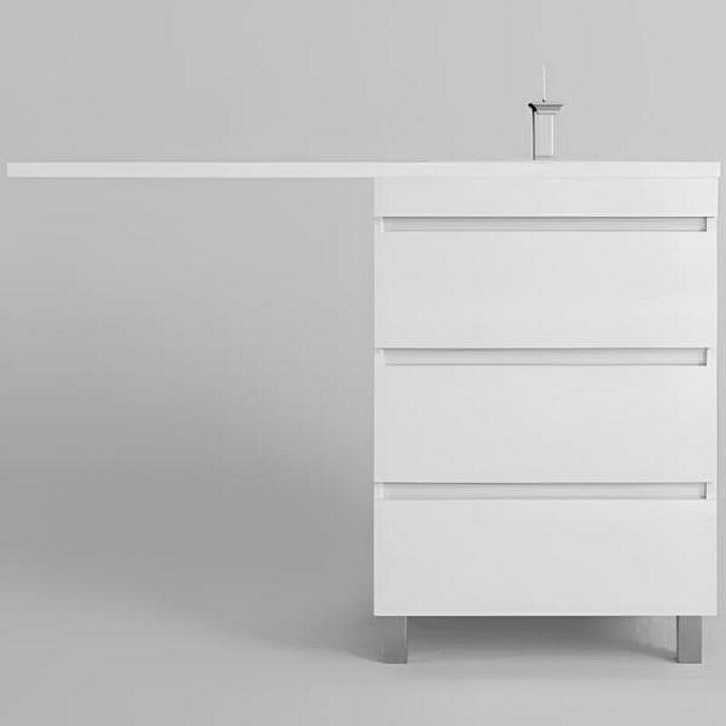 Тумба под раковину Style Line Даллас Леон 120 Люкс Plus СС-00002439 Белая