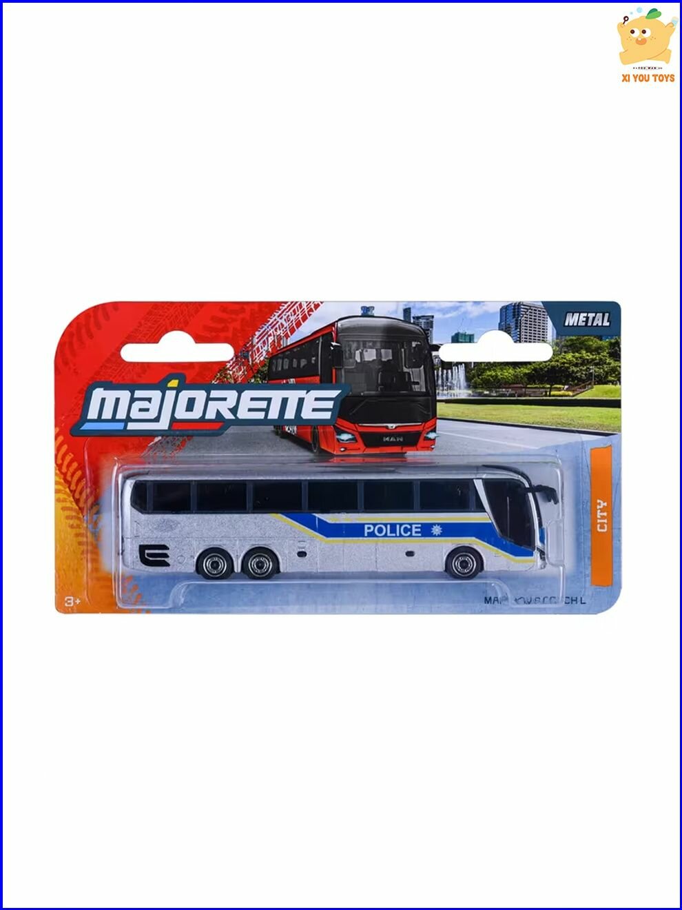 Majorette Man Lion's City grey / Игрушка Majorette MAN City Buses Львиный Город, Предназначенная Для Детей В Возрасте От 3 Лет И Старше.