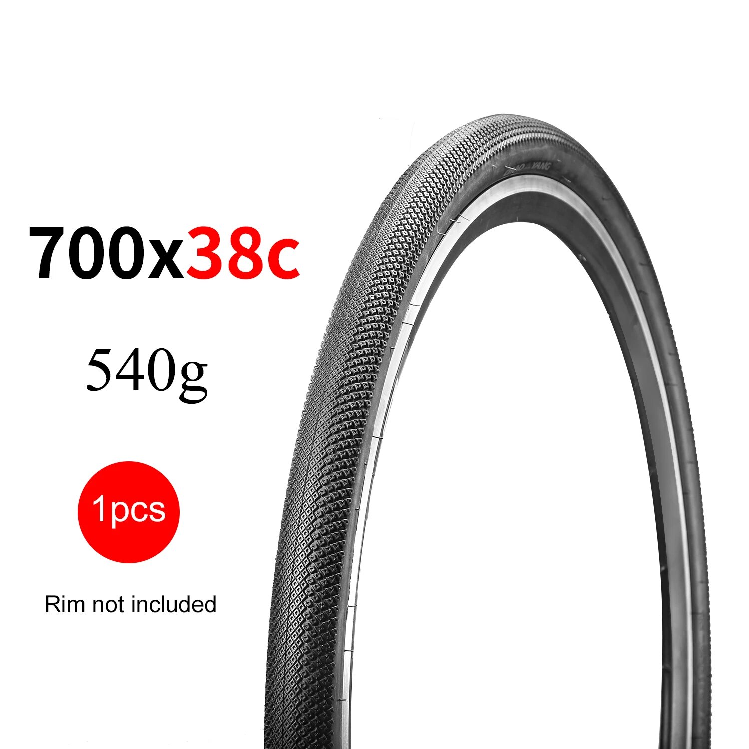 Шина велосипедная CHAOYANG 700x38c, CY black-38c