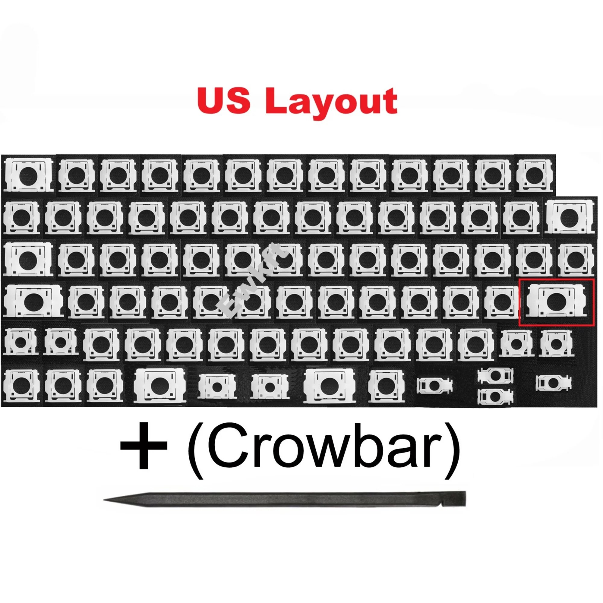 Клавиши и шарниры для клавиатуры MacBook Pro/Max 14' 16' ewkft US Layout