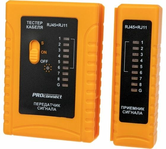 Тестер кабеля PROCONNECT RJ-45+RJ-11+RJ-12 468 12-1006-4