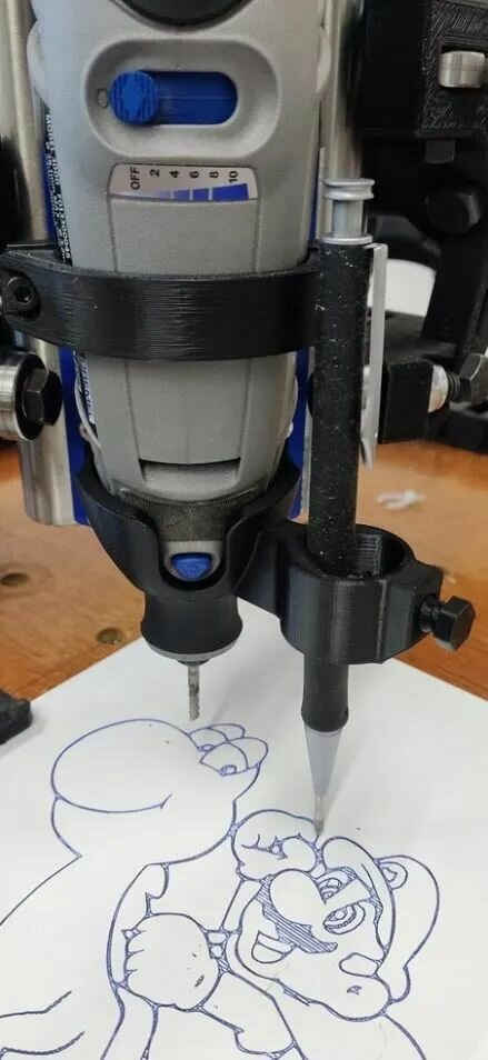 Крепление для гравёра Dremel и ручки MPCNC держатель