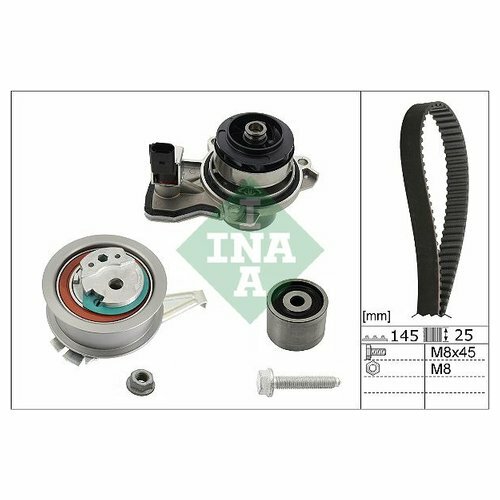 Комплект грм с водяным насосом skoda: rapid Ina 530066530