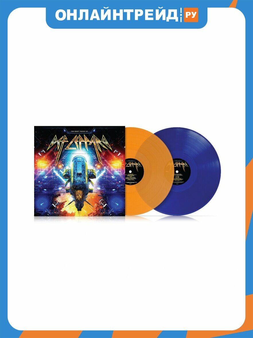 Виниловая пластинка EU Various Artists - The Many Faces Of Def Leppard (Orange And Blue Vinyl) (2LP)