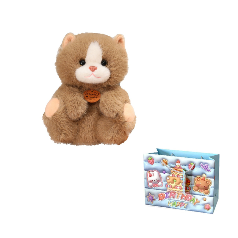 Подарочная сумка унисекс MORTEN SOLUM "С днем рождения" с котенком, 25CM EU